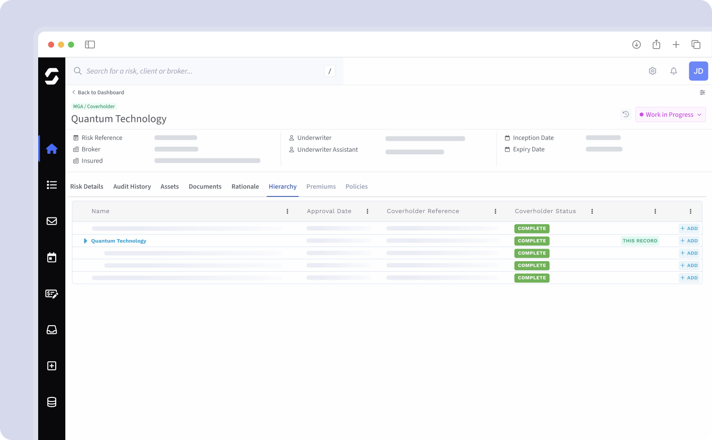 Insurance Entity Management System | Send